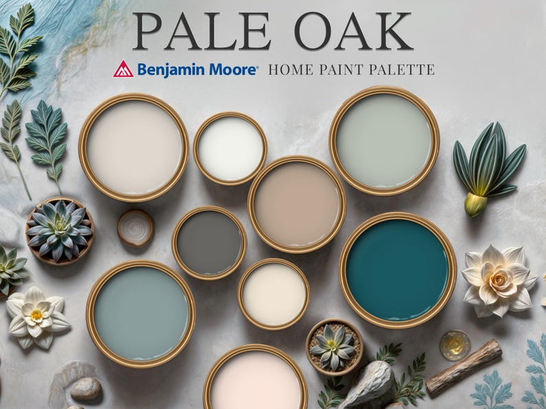 Pale Oak Benjamin Moore Home Paint Palette Complementary Whole House ...