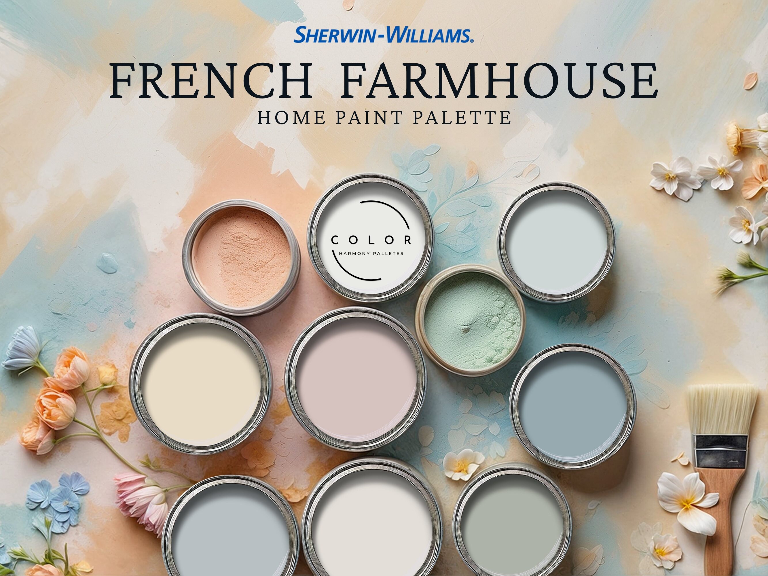 French Farmhouse Home Paint Palette, Sherwin Williams, Whole House ...