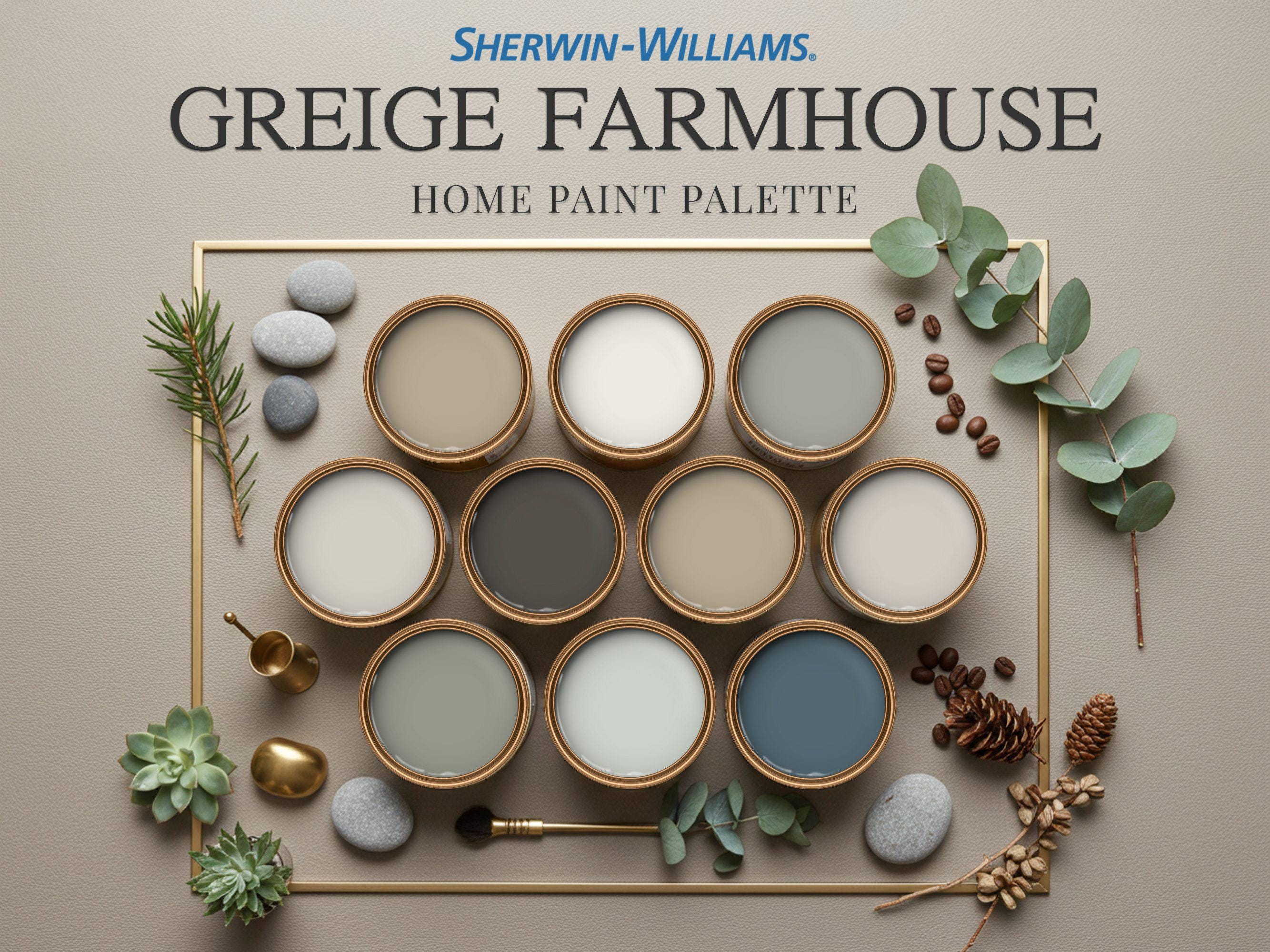 Sherwin Williams Greige Farmhouse Home Paint Palette Warm Neutrals ...