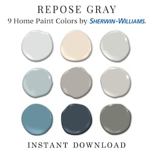 Repose Gray Sherwin Williams Home Paint Palette Whole House Color ...