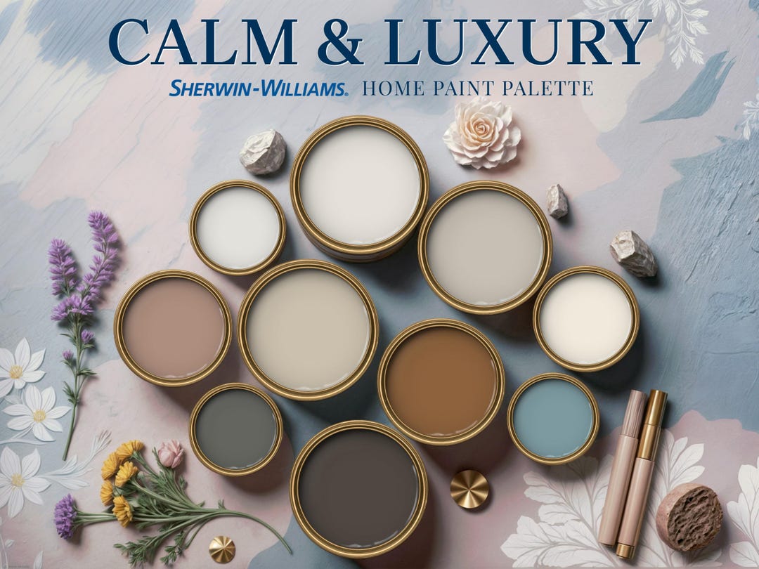 Calm Luxury Sherwin Williams Home Paint Palette Whole House Color ...