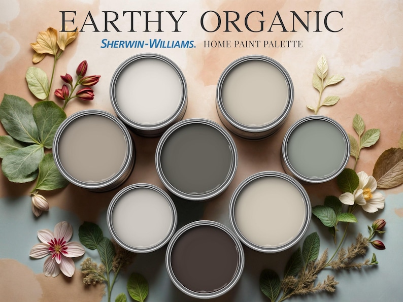 Earthy Organic Home Paint Palette Sherwin Williams Complementary Whole ...