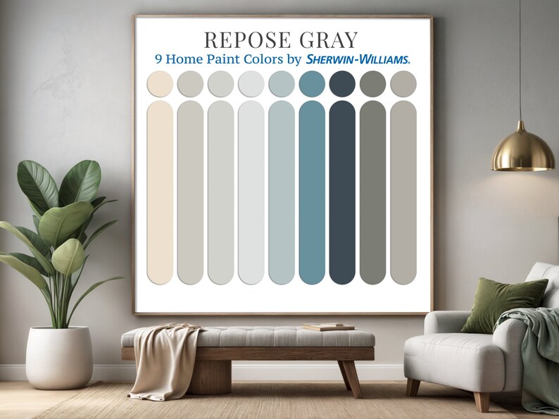 Repose Gray Sherwin Williams Home Paint Palette Whole House Color ...