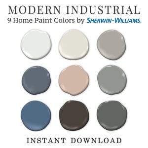 Modern Industrial Sherwin Williams Home Paint Palette Whole House Color ...
