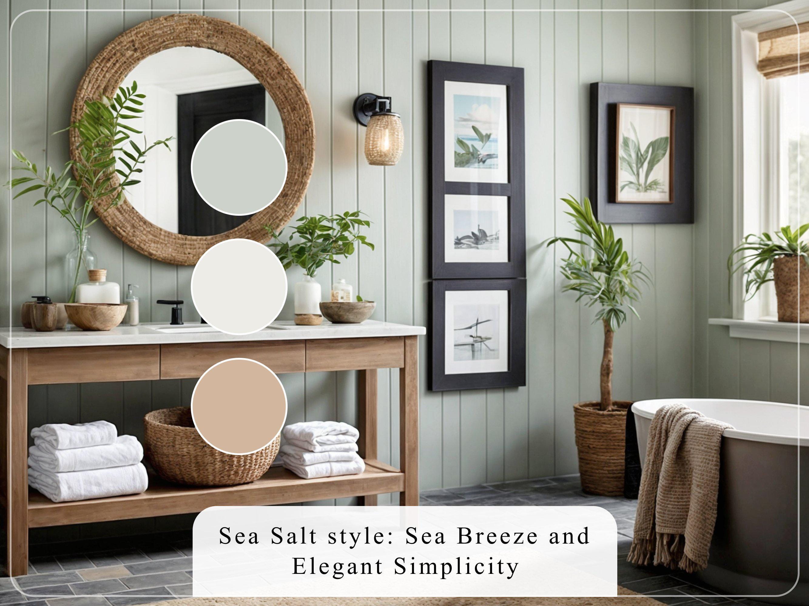 Sea Salt Home Paint Palette, Sherwin Williams 2025 Inspired, Whole ...