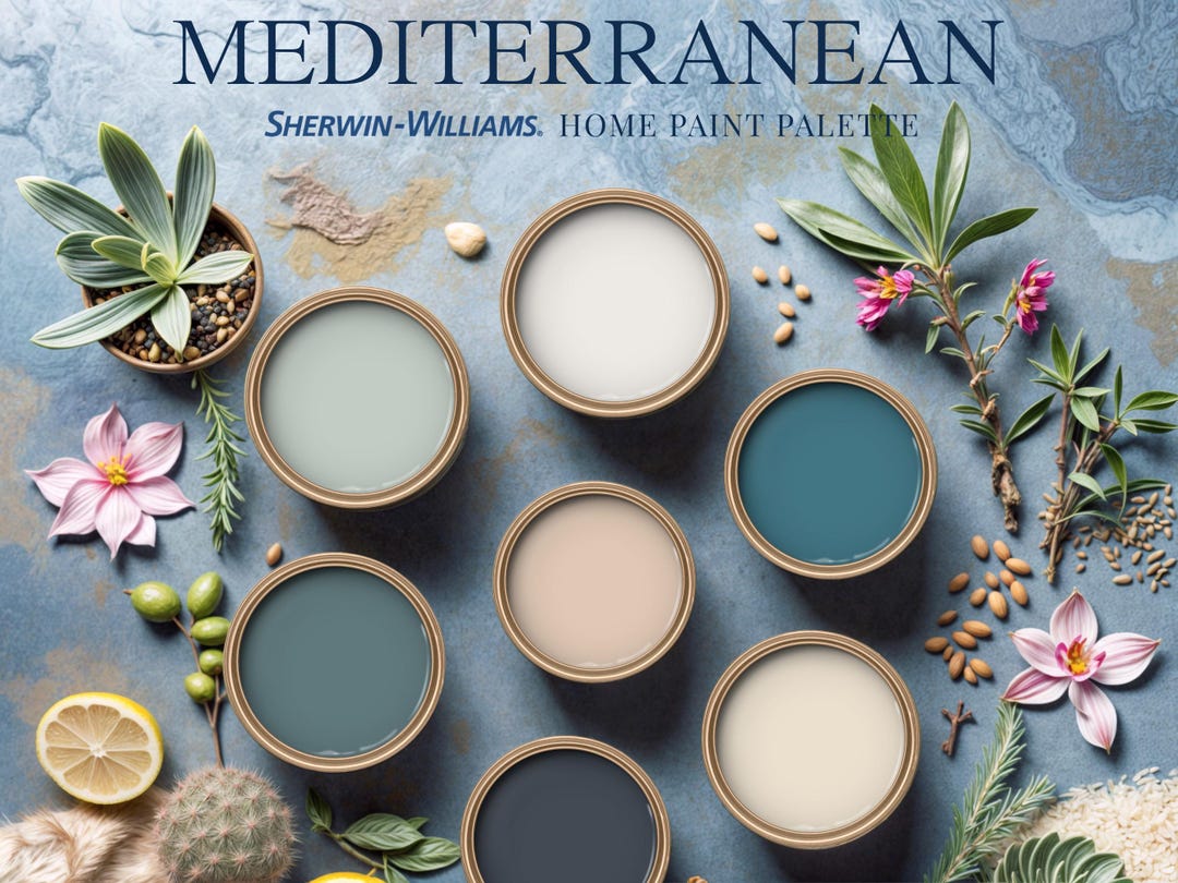 Mediterranean Home Paint Palette Sherwin Williams Whole House Color ...