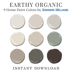 Earthy Organic Home Paint Palette Sherwin Williams Complementary Whole ...