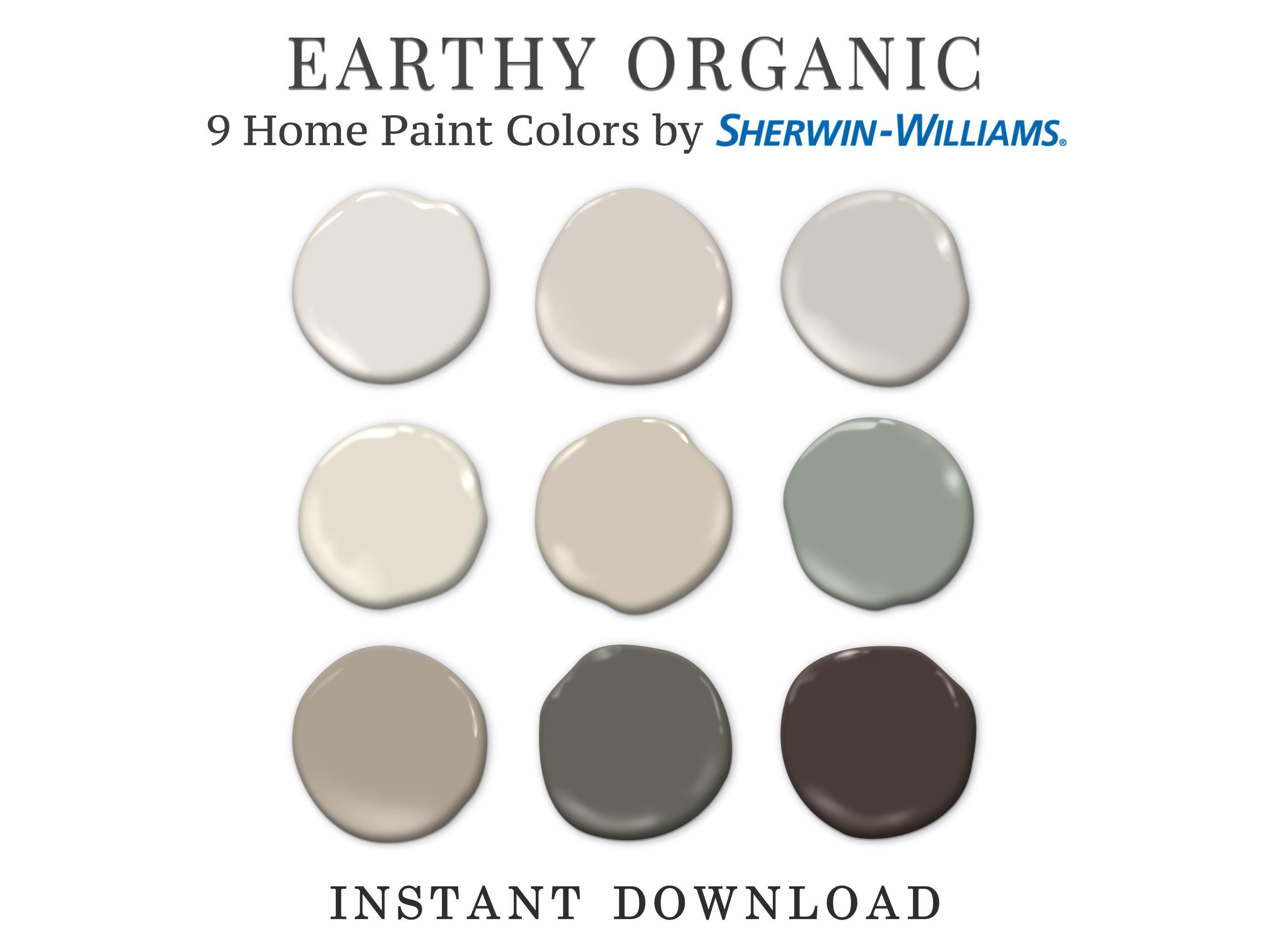 Earthy Organic Home Paint Palette Sherwin Williams Complementary Whole ...