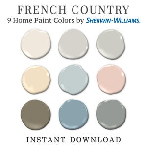 French Country Home Paint Palette Sherwin Williams Complementary Whole ...