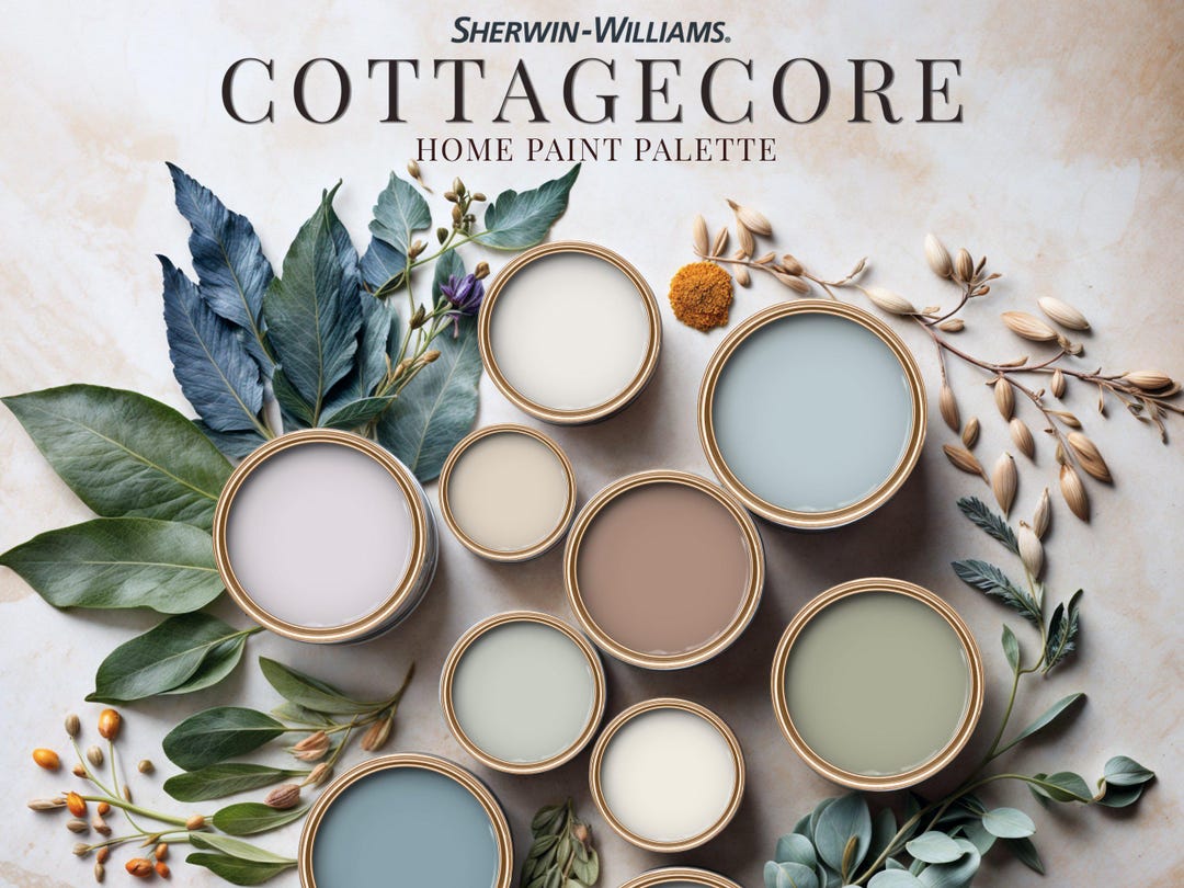 Cottagecore Home Paint Palette, Sherwin Williams 2024 Inspired, Whole ...