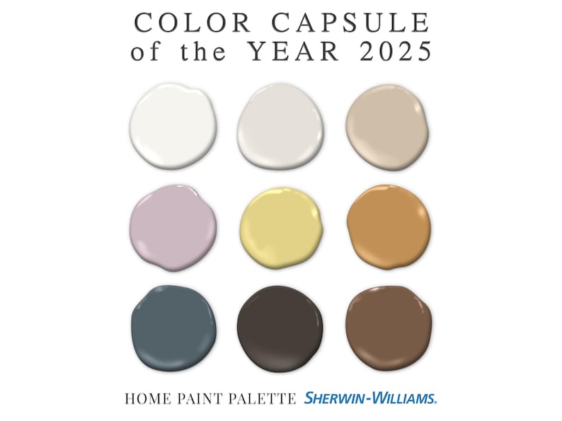 Color Capsule of the Year 2025 Sherwin Williams Home Paint Palette Calm ...