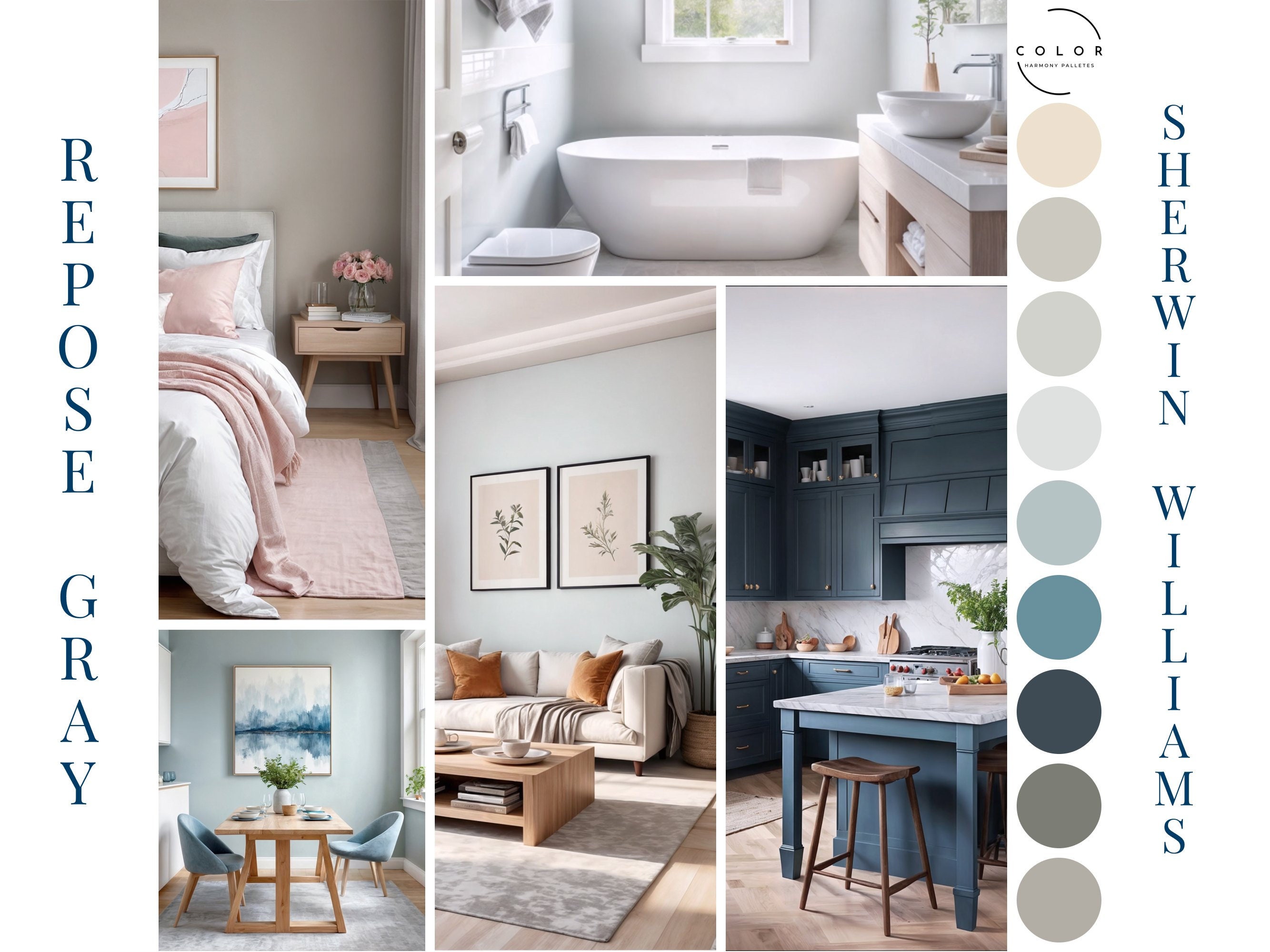 Repose Gray Sherwin Williams Home Paint Palette Whole House Color ...