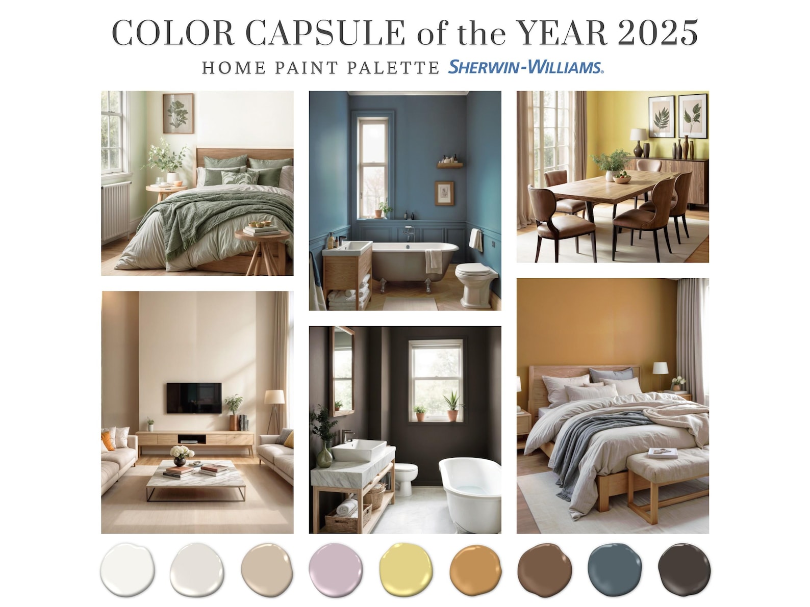 Color Capsule of the Year 2025 Sherwin Williams Home Paint Palette Calm ...