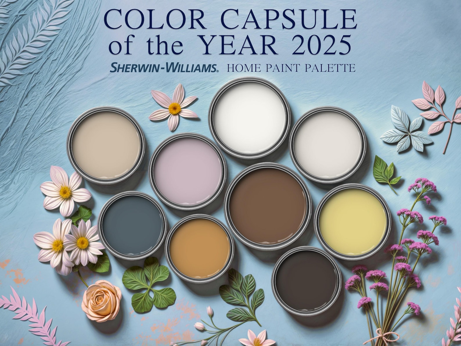 Color Capsule of the Year 2025 Sherwin Williams Home Paint Palette Calm ...