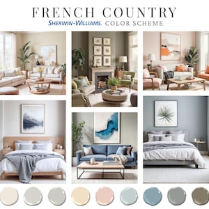 French Country Home Paint Palette Sherwin Williams Complementary Whole ...