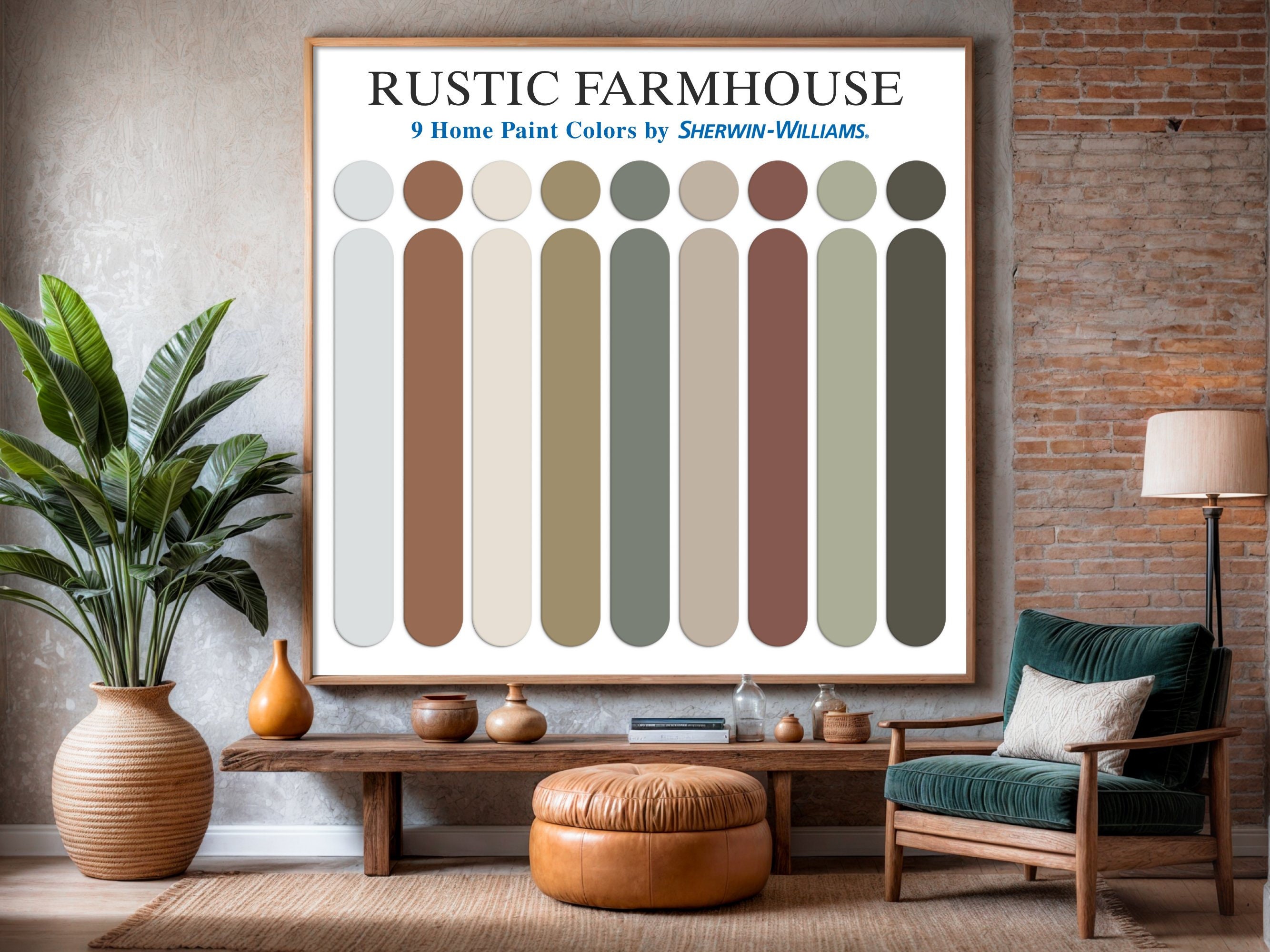 Rustic Farmhouse Home Paint Palette, Sherwin Williams 2024, Whole House ...