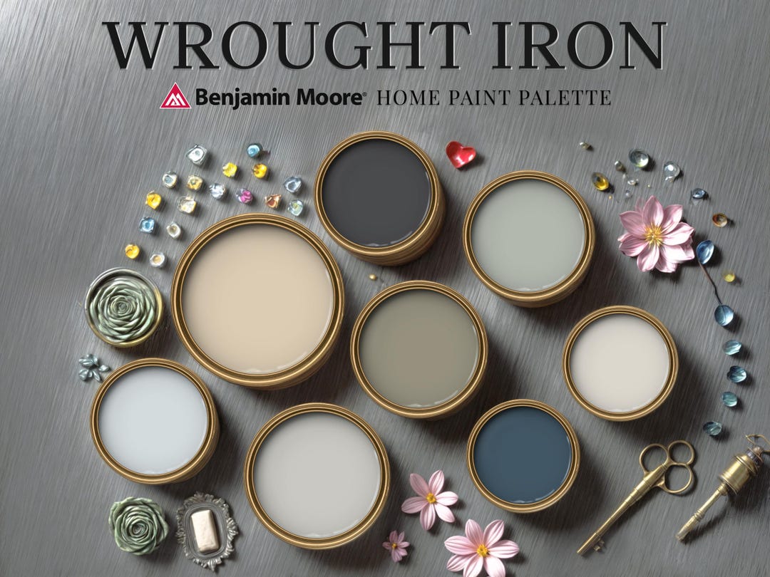 Wrought Iron Benjamin Moore Home Paint Color Scheme Guide Neutral ...