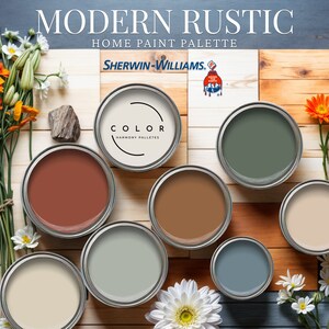 Modern Rustic Home Paint Palette Sherwin Williams Whole House Color ...