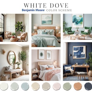White Dove Home Paint Palette Benjamin Moore Whole House Color Scheme ...