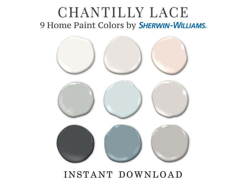 Chantilly Lace Benjamin Moore Home Paint Palette Whole House Interior ...
