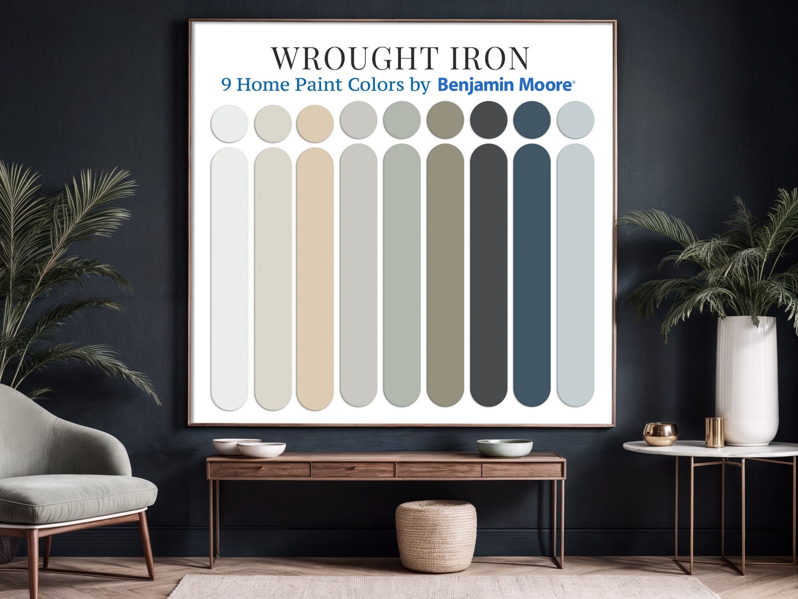 Wrought Iron Benjamin Moore Home Paint Color Scheme Guide Neutral ...