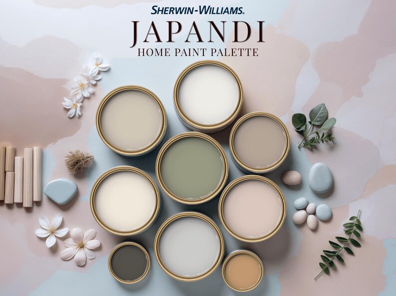 Japandi Home Paint Palette Sherwin Williams Whole House Color Scheme ...