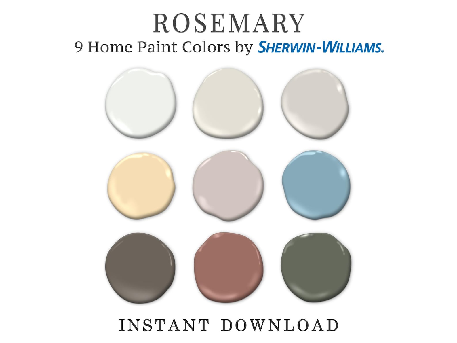 Rosemary Sherwin Williams Home Paint Palette Complementary Whole House ...
