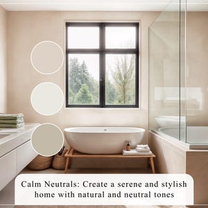 Calm Neutrals Benjamin Moore Home Paint Palette Whole House Wall Color ...