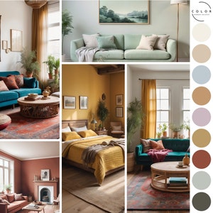 Bohemian Home Paint Palette Sherwin Williams Whole House Decor Color ...