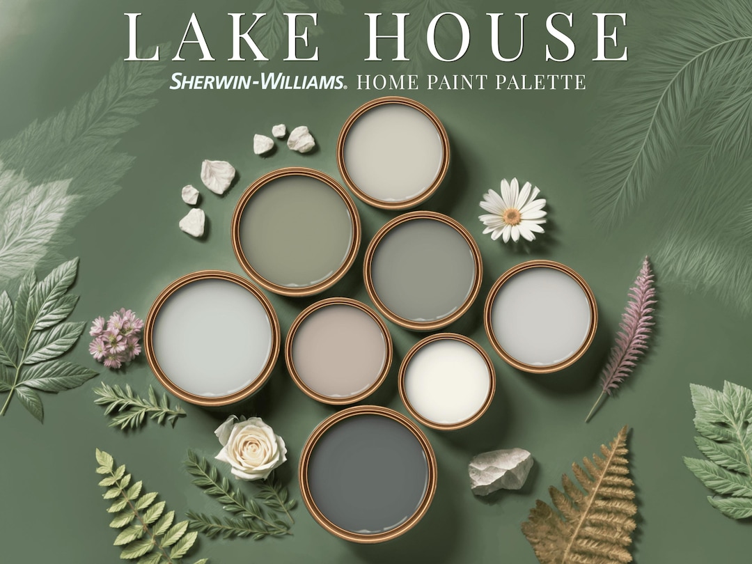 Lake House Home Paint Palette Sherwin Williams Whole House Color Scheme ...