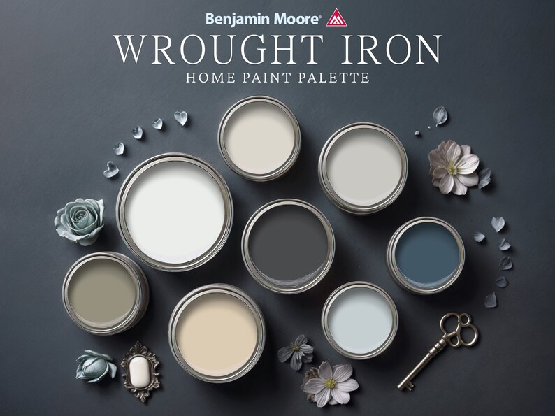 Wrought Iron Benjamin Moore Home Paint Color Scheme Guide Neutral ...