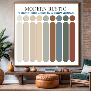 Modern Rustic Home Paint Palette Sherwin Williams Whole House Color ...
