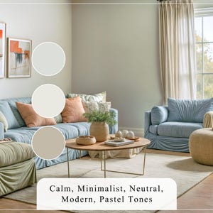 Calm Neutrals Benjamin Moore Home Paint Palette Whole House Wall Color ...