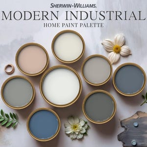 Modern Industrial Sherwin Williams Home Paint Palette Whole House Color ...