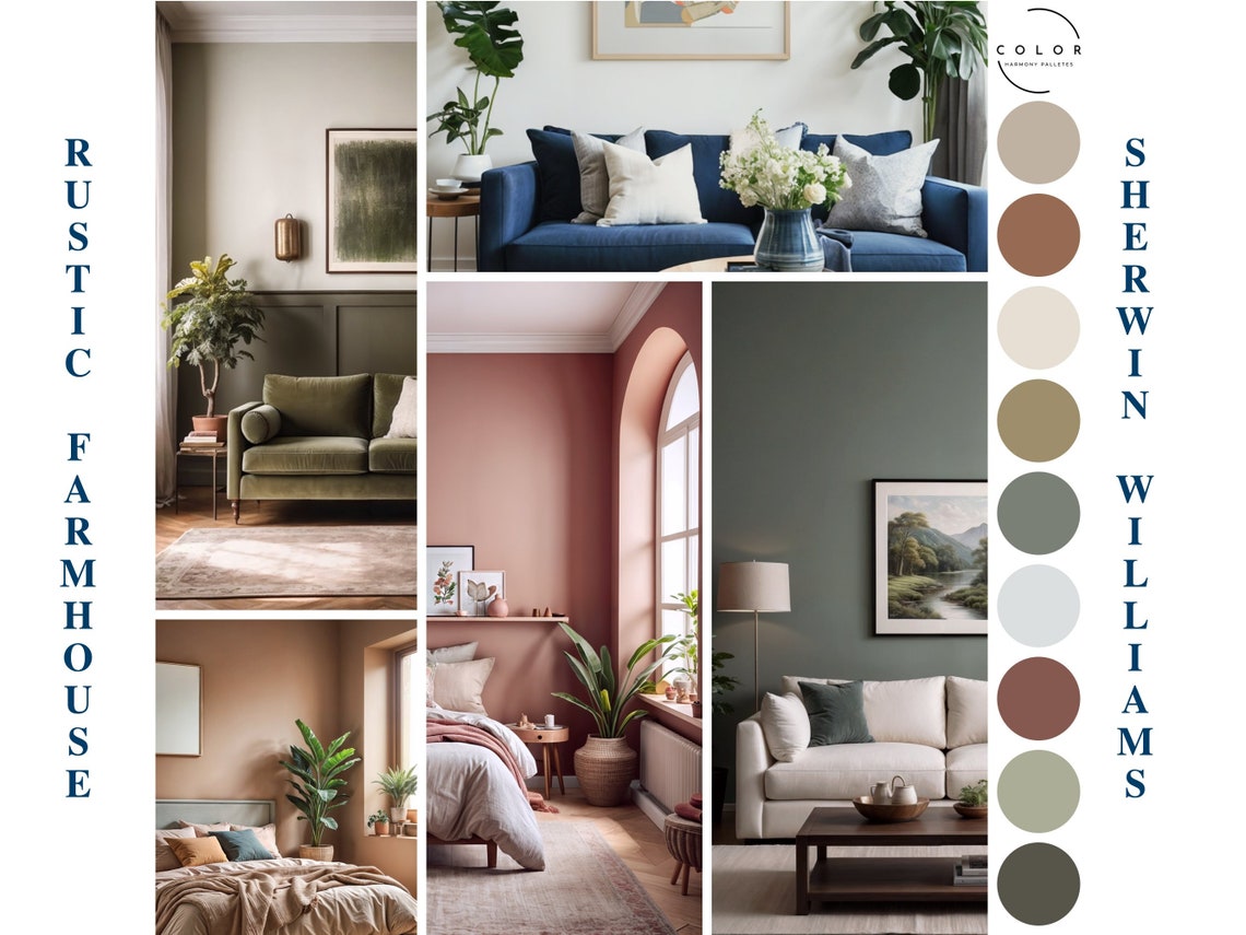 Rustic Farmhouse Home Paint Palette, Sherwin Williams 2024, Whole House ...