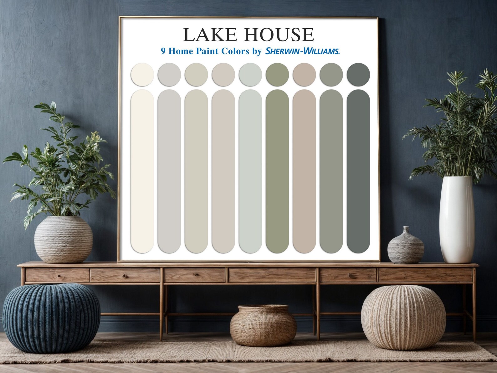 Lake House Home Paint Palette, Sherwin Williams 2024 Inspired, Whole ...
