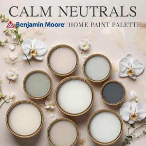Calm Neutrals Benjamin Moore Home Paint Palette Whole House Wall Color ...