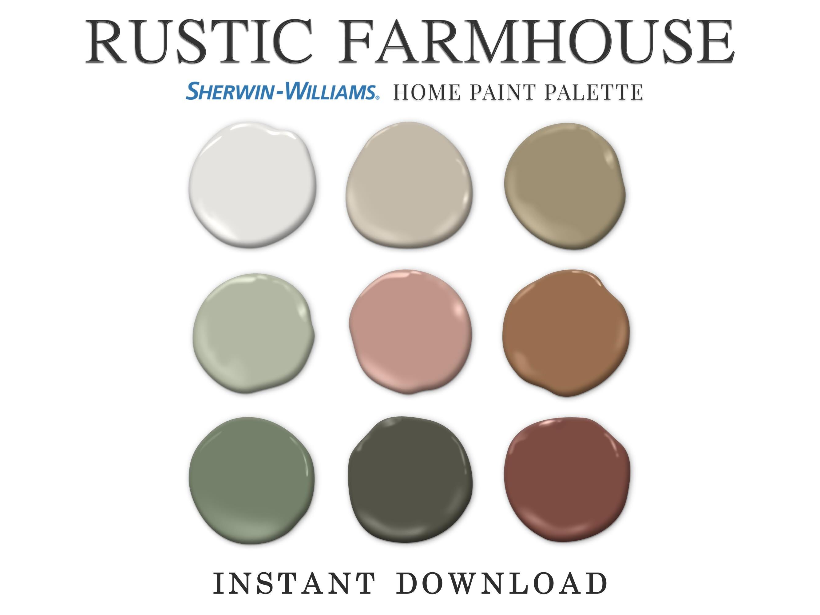 Rustic Farmhouse Home Paint Palette, Benjamin Moore, Whole House Color ...