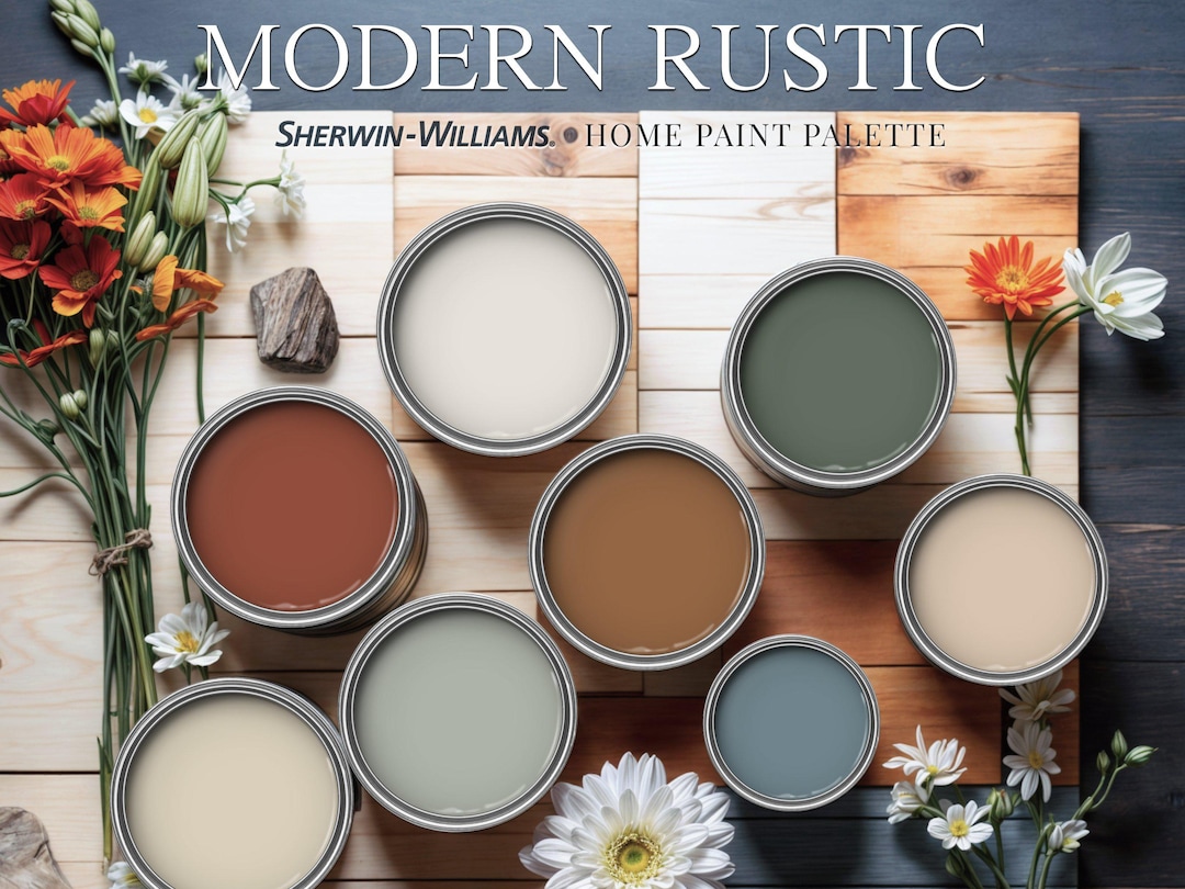 Modern Rustic Home Paint Palette Sherwin Williams Whole House Color ...