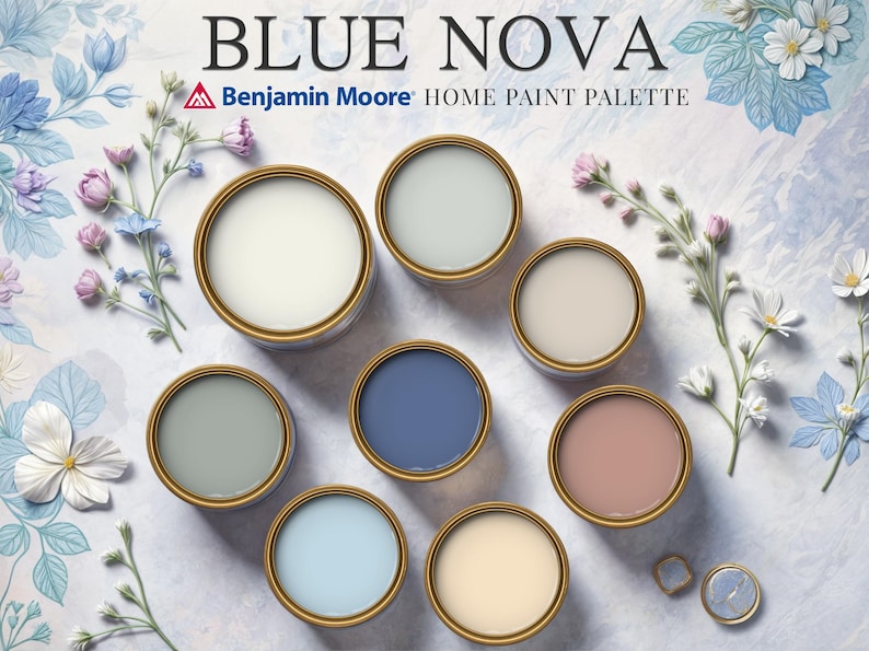 Blue Nova Benjamin Moore Home Paint Palette Color of the Year 2024 Hues ...