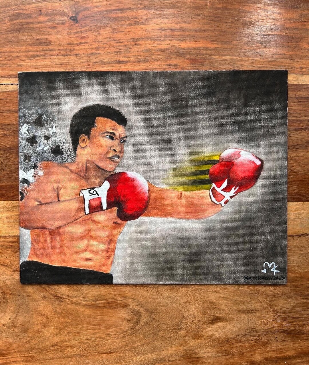 Muhammad Ali Art Print Hand Painted Watercolours & Acrylic - Etsy