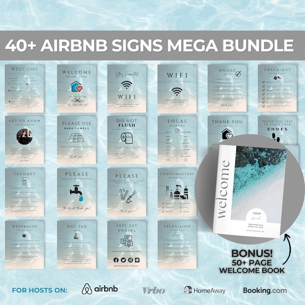 Airbnb Welcome Sign - Etsy