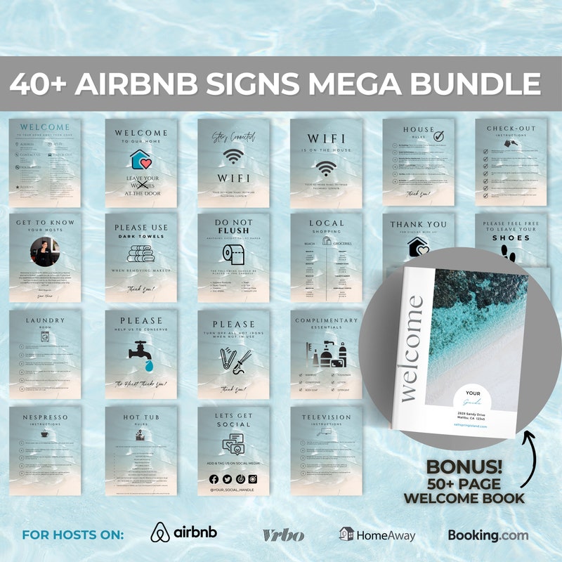 Airbnb Welcome Sign - Etsy