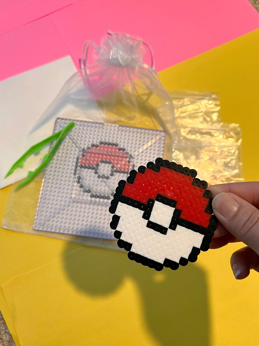 Poke Ball Anime Kids Craft With Pattern and How To, Adult Craft Kit ...