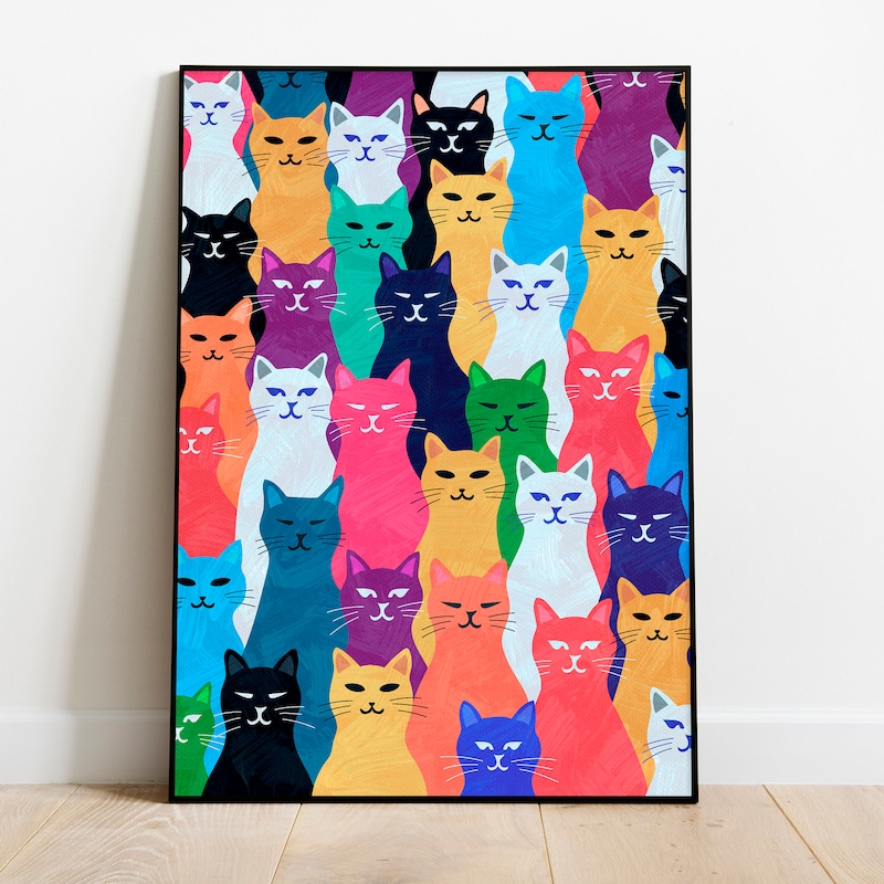 Cat Poster - Etsy