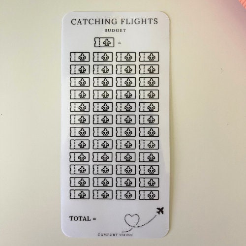 Catching Flights A6 Budget Tracker | Vacation Savings Challenge - Etsy