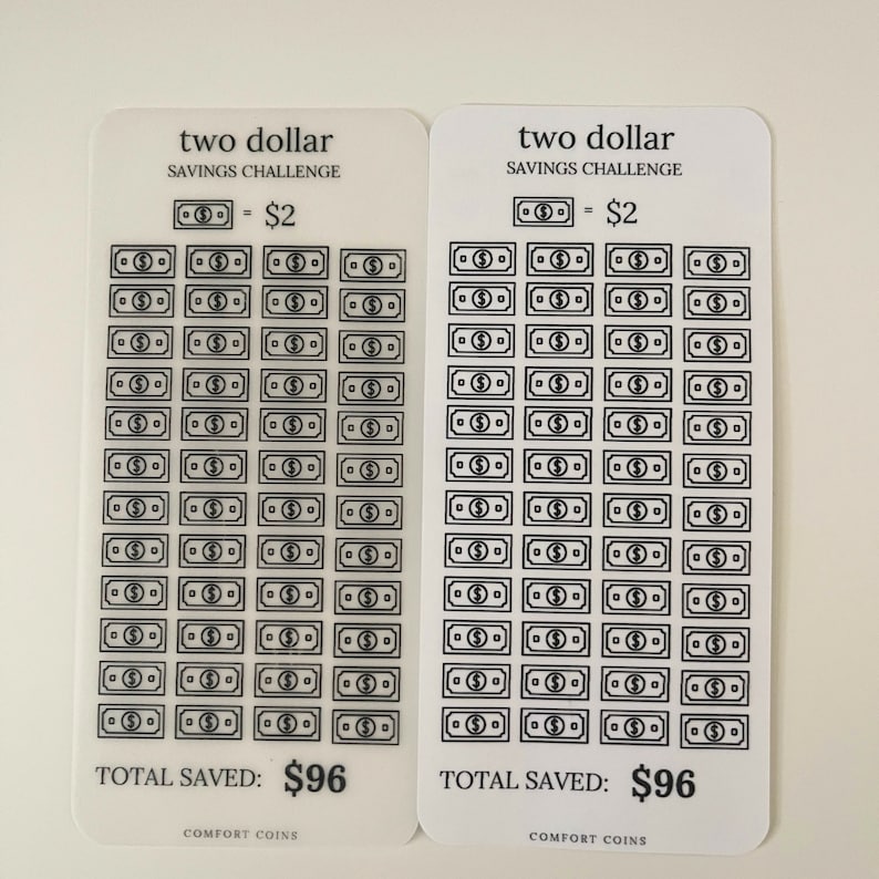 A6 2 Dollar Savings Challenge Insert - Etsy