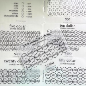A5 5k Dollars Savings Challenge Inserts Bundle - Etsy