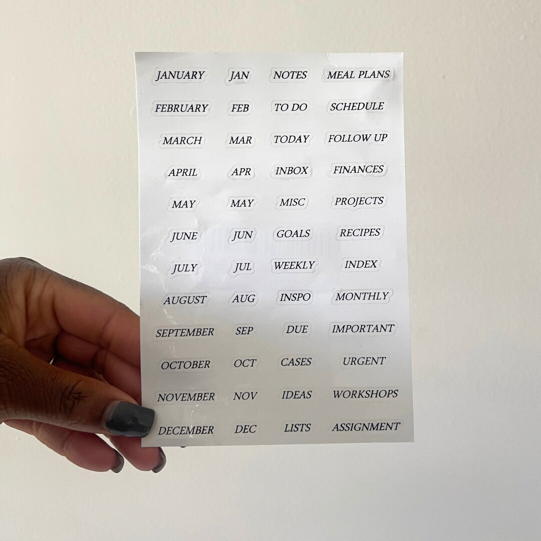 Transparent Budget Sticker Labels - Etsy