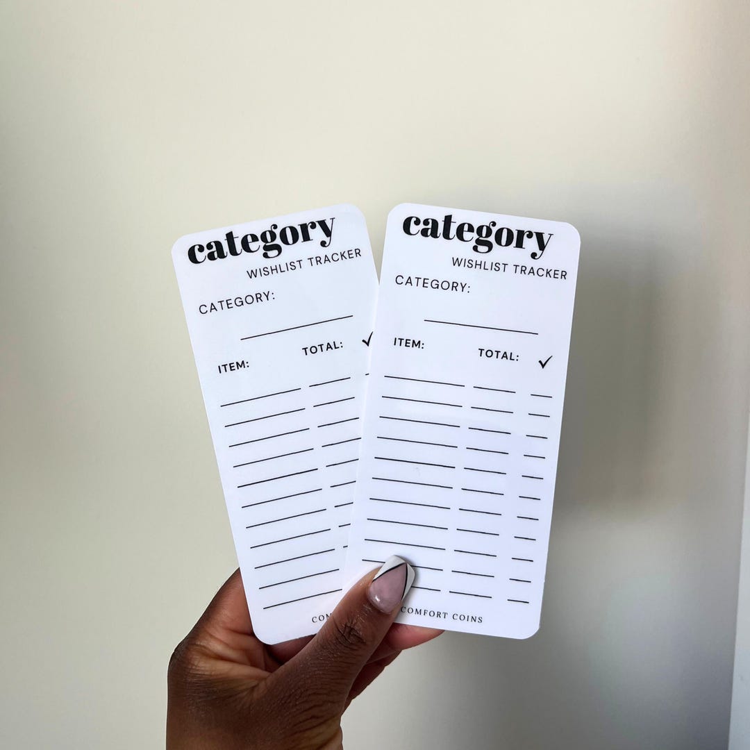 A6 Category Wishlist Tracker Insert - Etsy